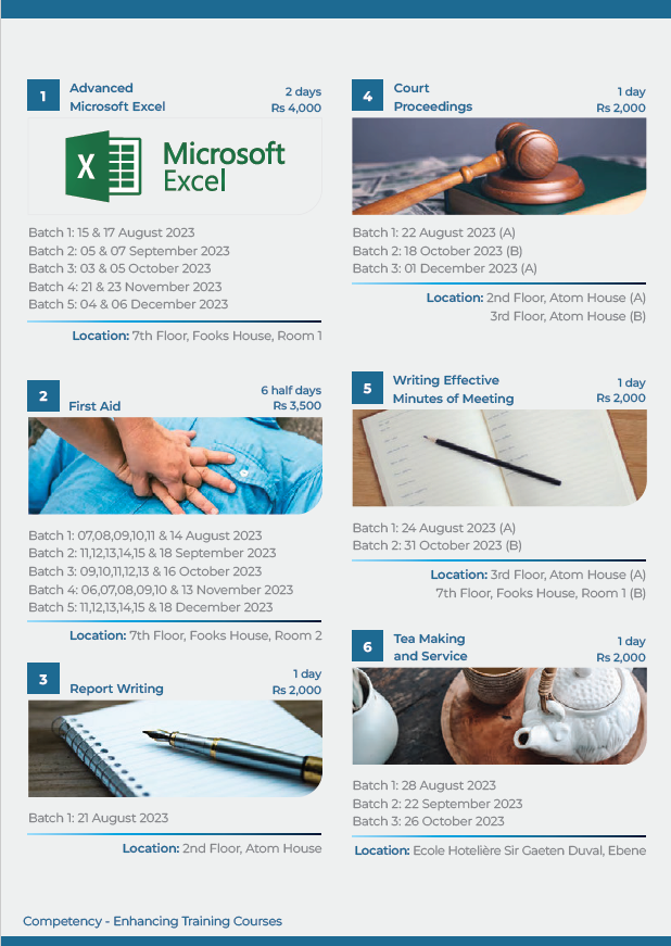 Competency-Based Training Courses Calendar - Civil Service College ...